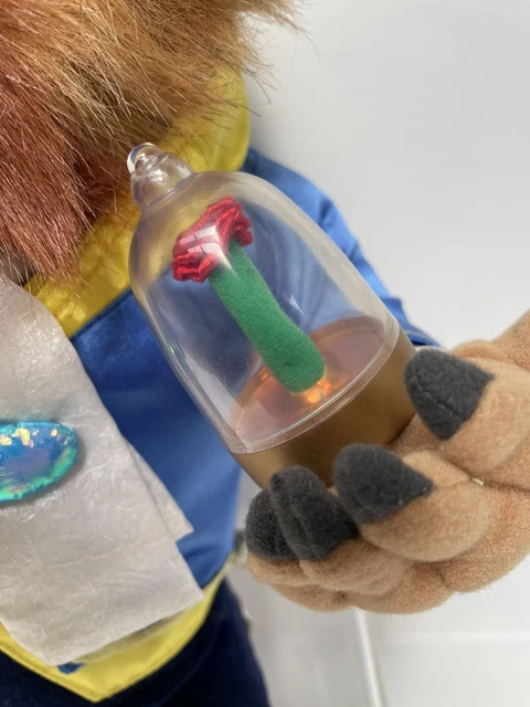 VINTAGE DISNEY BEAUTY and The Beast Soft Toy Plush With Light Up Rose ...