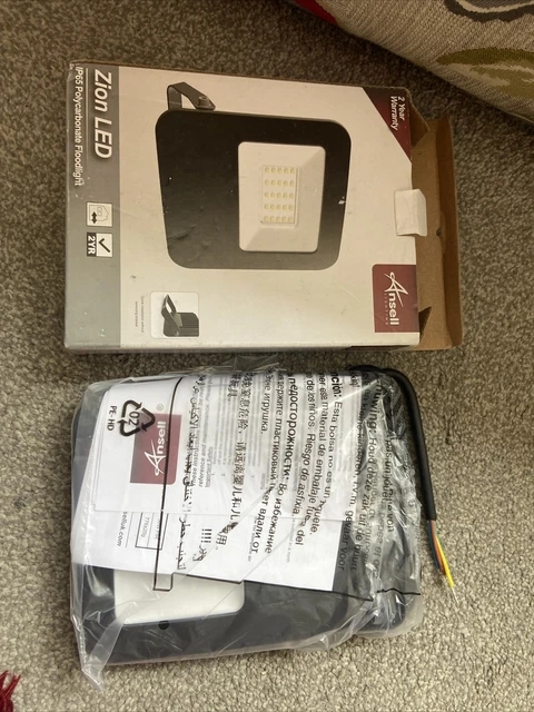 ANSELL ZION LED Floodlight 30W BLACK IP65 £9.99 - PicClick UK