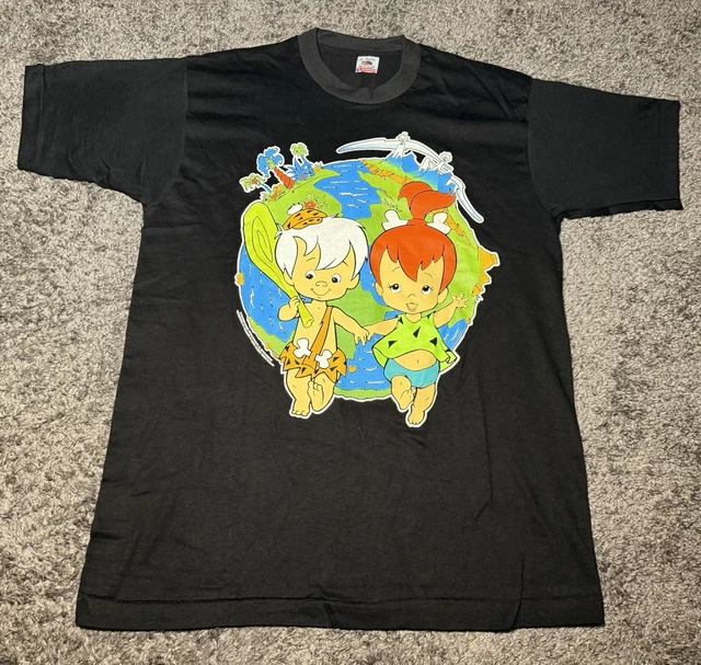 VTG 90S THE Flintstones Single Stitch Pebbles & Bam Bam Graphic Tee ...