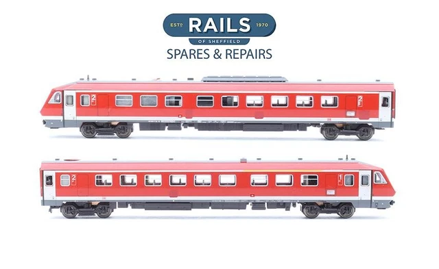MINITRIX 'N' GAUGE 2-Car Db Red Class Br610 Diesel Locomotive *Dcc ...