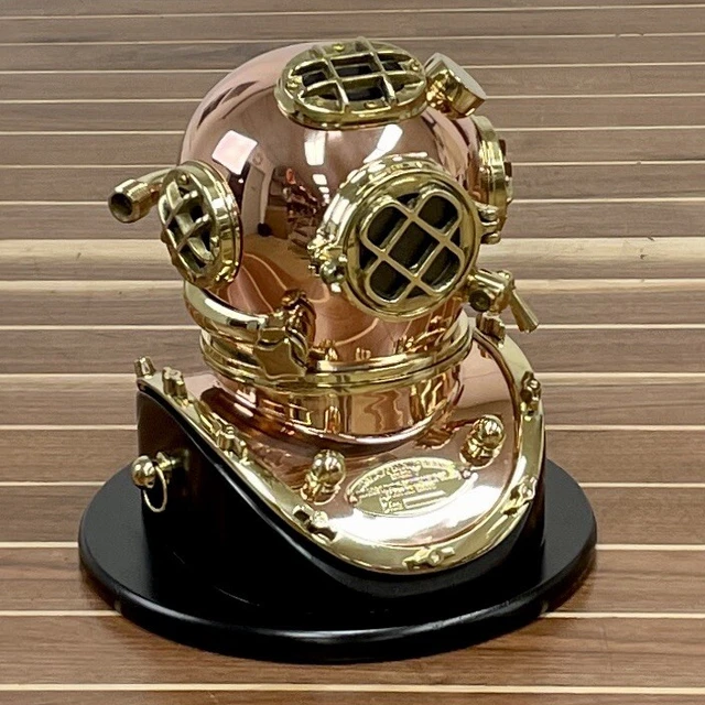 10 INCH MARK V Morse Reproduction US Navy Diving Helmet With Hardwood ...