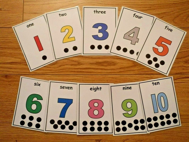 EYFS NUMBER FLASHCARDS 1-10 Childminder,Fun Teaching Resource Maths ...
