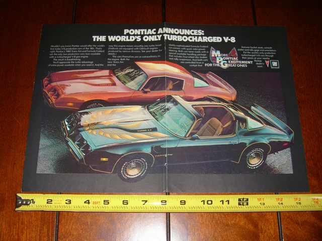 1980 PONTIAC TRANS Am Firebird Formula Original 2 Page Ad £11.53 ...