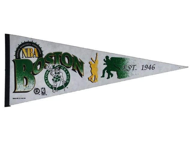 VINTAGE 1990'S BOSTON Celtics NBA Basketball Full Size Pennant Flag ...