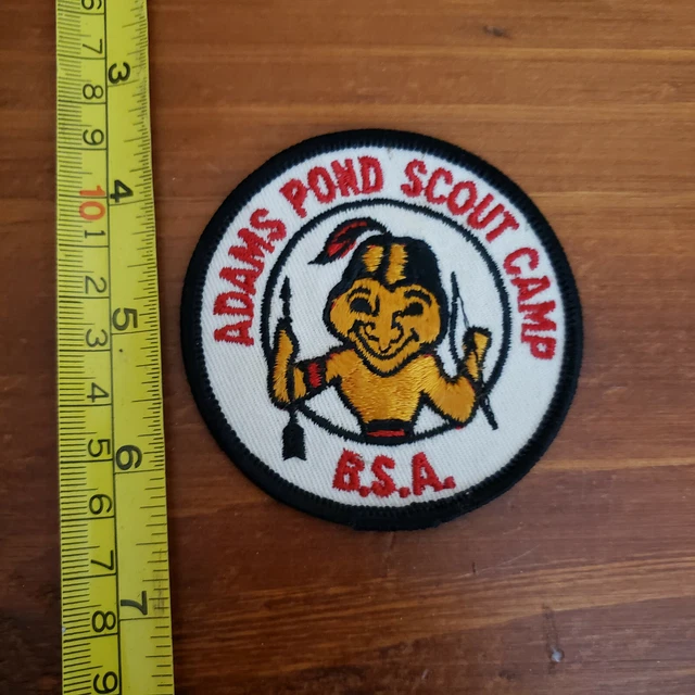 VINTAGE 1960'S B.S.A. Adams Pond Scout Camp Patch White Background NOS ...