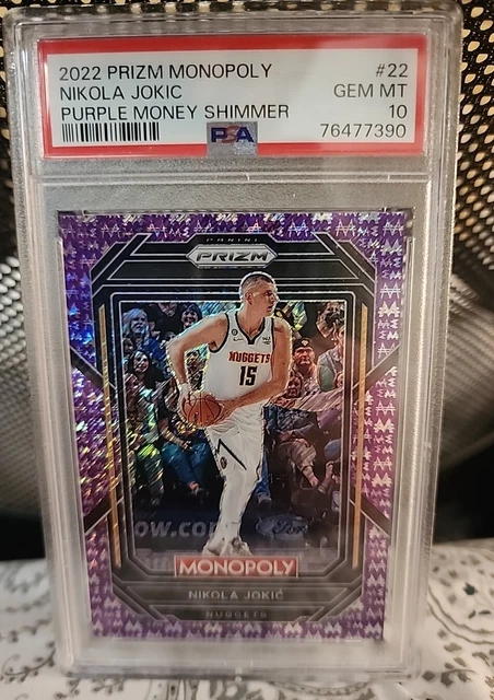 2022 PRIZM MONOPOLY Nikola Jokic viola Money Shimmer Prizm /50 PSA 10 ...
