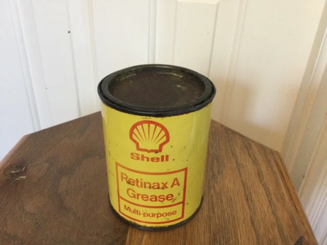 VINTAGE SHELL RETINAX A Grease 1 Pound Tin Good Condition £7.00 ...
