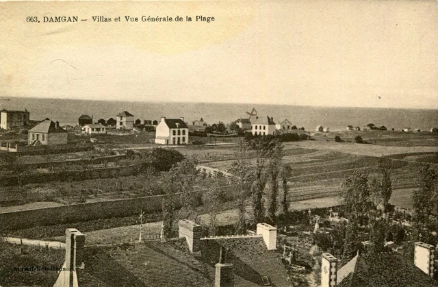 CARTE DAMGAN VILLAS et vue générale de la plage EUR 3,45 - PicClick FR