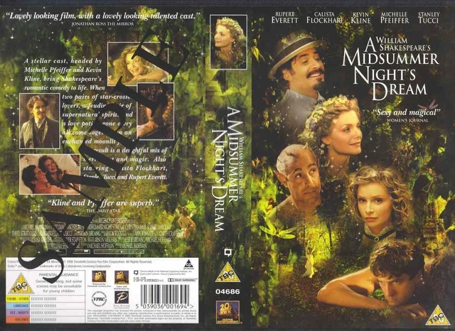 A MIDSUMMER NIGHTS Dream VHS Video Promo Sample Sleeve/Cover #8924 EUR ...