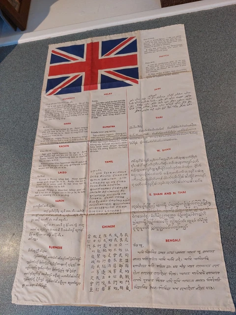 RARE ORIGINAL WW2 RAF Blood Chit, 17 Languages 1940s Aircrew Far East £ ...