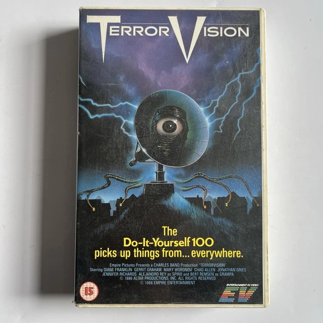 TERROR VISION VHS Video Big Box Ex Rental Cert EIV EV Horror £29.99 - PicClick UK