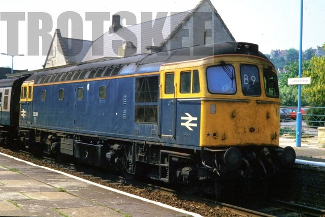35MM SLIDE BR British Railways Diesel Loco Class 33 33112 Bradford 1988 ...