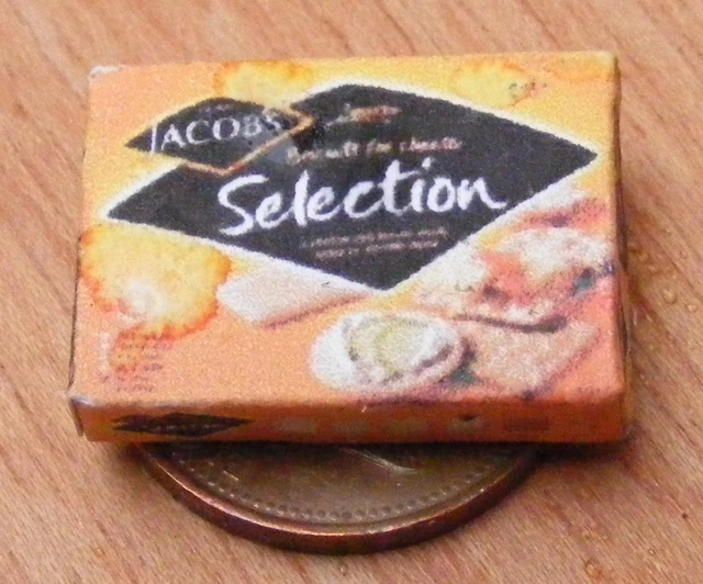 DOLLS HOUSE JACOBS Cracker Empty Selection Biscuit Packet 1:12 Scale ...