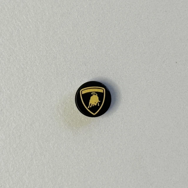 LEGO 98138PB169 BLACK Round Tile 1×1 Lamborghini Bull – ID 6323635 £2. ...