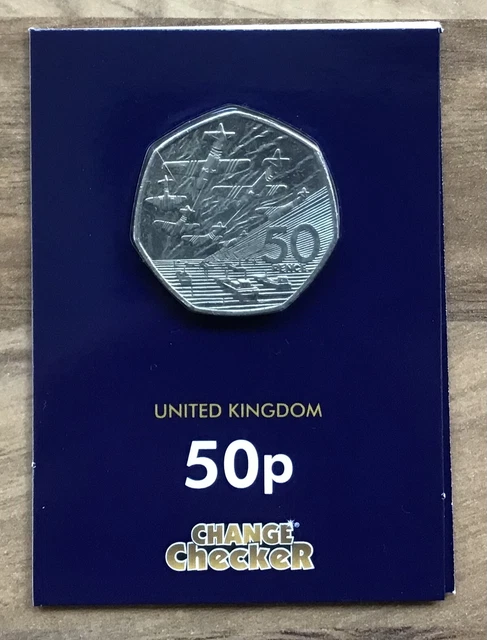 50TH ANNIVERSARY OF D-DAY LANDING 50p 1994 (LARGE COIN) CHANGE CHECKER ...
