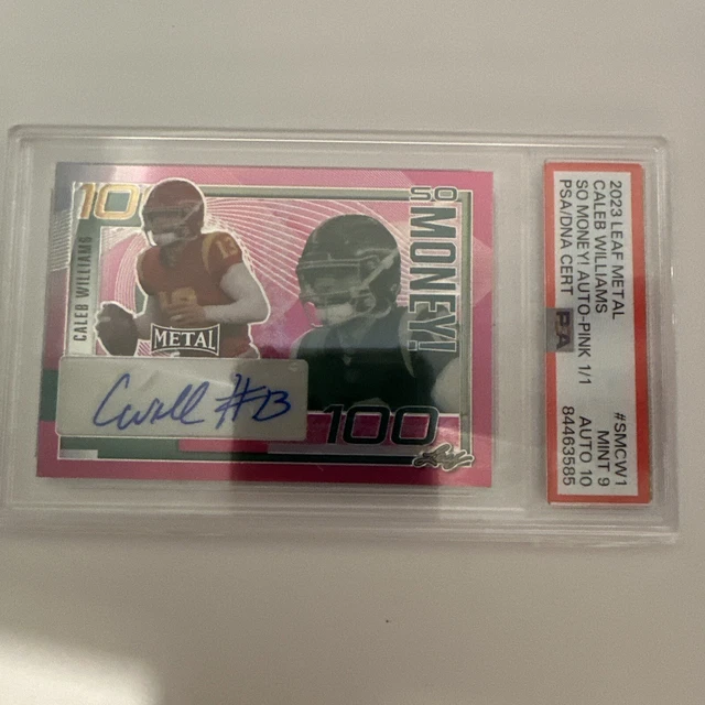 2023 LEAF METAL Caleb Williams TRUE 1/1 RC USC TROJAN 1ER choix PSA 9 ...