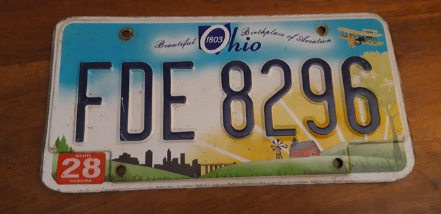 PLAQUE IMMATRICULATION OHIO Usa license plate sticker Geauga 2009 Farm ...