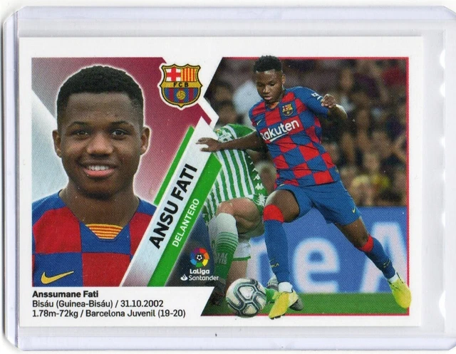 AUTOCOLLANT ANSU FATI Fc Barcelona Panini La Liga Este 2019/20 #13Bis Rookie Card EUR 7,03 ...
