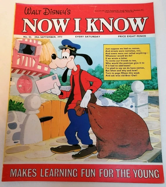 MAGAZINE - VINTAGE Magazine Walt Disney's Now I Know No. 52 29th ...