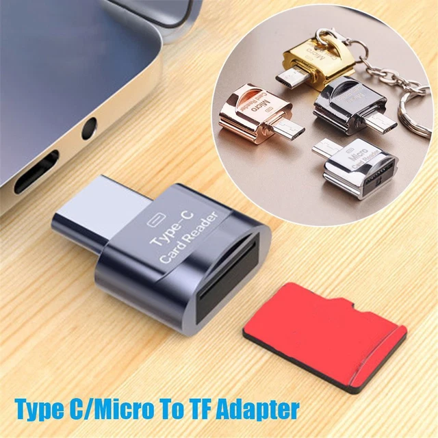 PLUG MEMORY EXPANSION Adopter Type C/Micro To TF Adapter Phone OTG Card ...