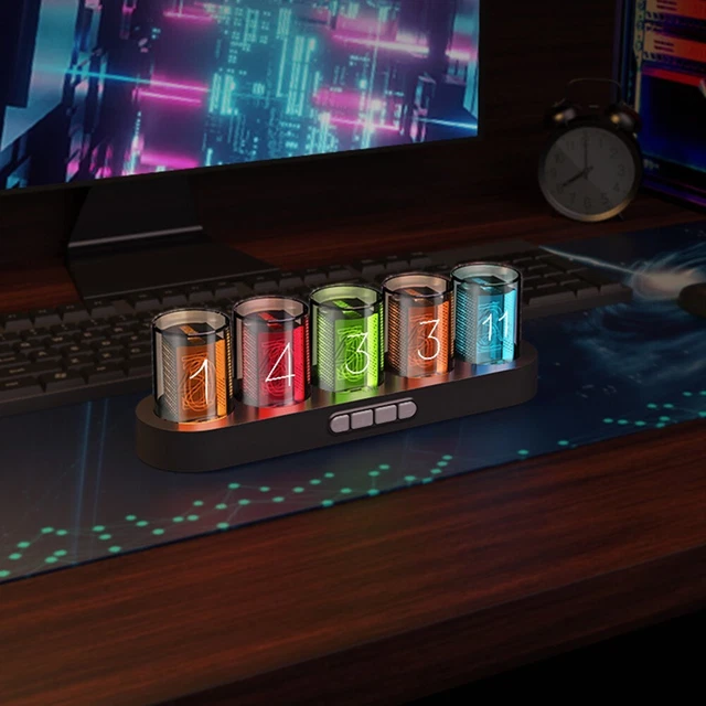 GAMING -DESKTOP LED -Leuchten RGB Nixie Tubeuhr Flusslichter ...