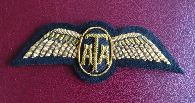 WW2 ATA AIR Transport Auxiliary British Pilot Wings Cloth Patch / Badge ...