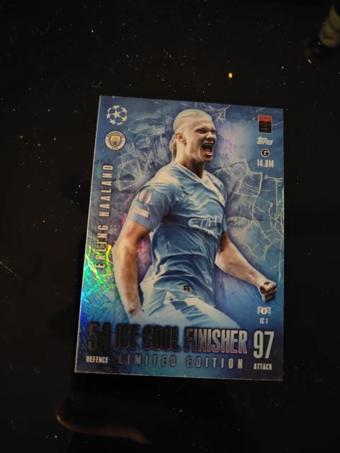 ERLING HAALAND MANCHESTER City Match Attax Extra 2023 24 Ice Cool ...