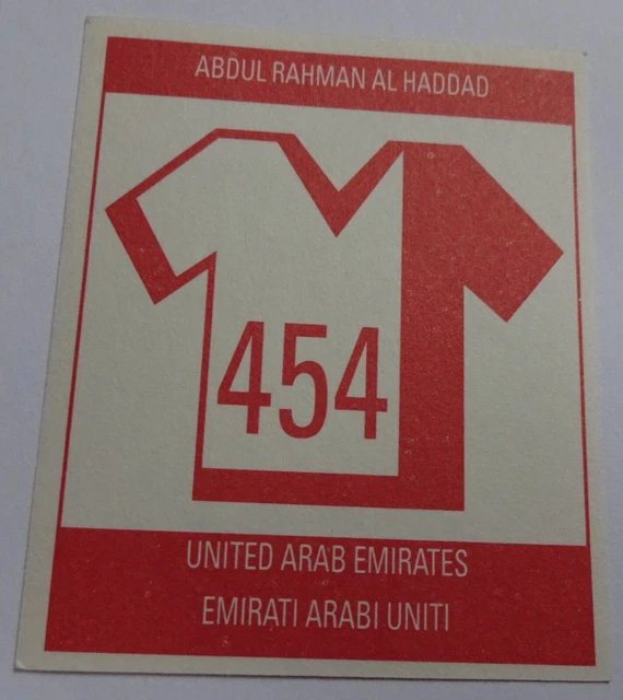 ORBIS ITALIA '90 Italy 1990 World Cup Sticker Abdul Rahman Al Haddad ...