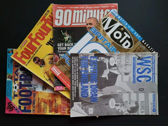 FOOTBALL MAGAZINES 1990S - WSC, Total Football, FourFourTwo, MOTD, 90 ...