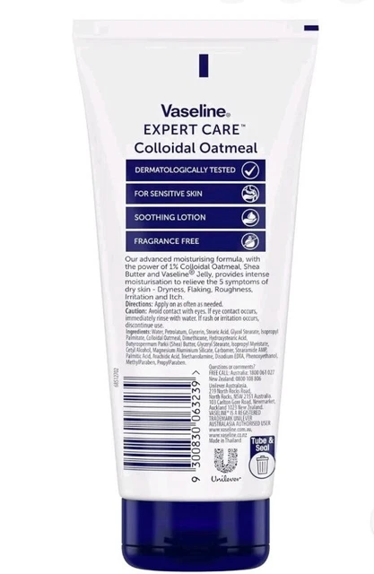 VASELINE EXPERT CARE Soothing Body Lotion Colloidal Oatmeal 200ml $9.99 ...