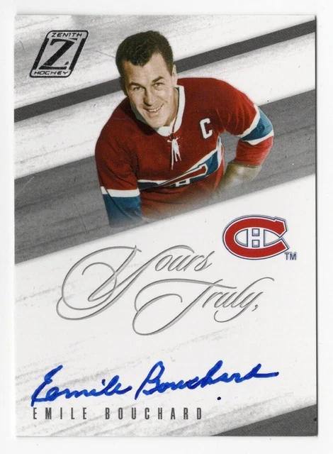 2010-11 ZENITH YOURS Truly Autograph #EB Emile Butch Bouchard $79.95 ...