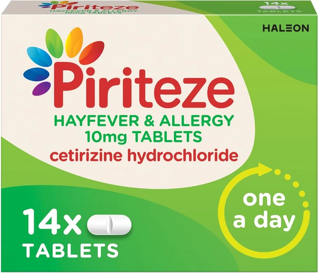 HAYFEVER & ALLERGY Antihistamine Tablets, Allergy Relief, Cetirizine ...