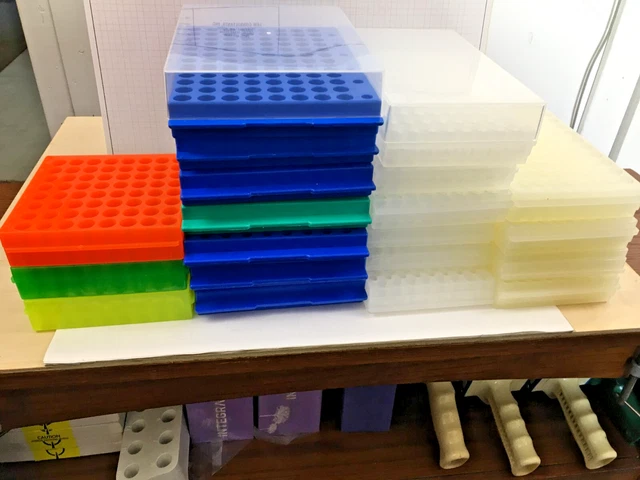 PLASTIC TUBE SAMPLE Racks Various Sizes & Types Organizer, Free Ship ...
