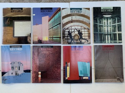 ARCHITECTURAL RECORD MAGAZINE - 8 Issues 1987 - Retro MCM Design, Style ...