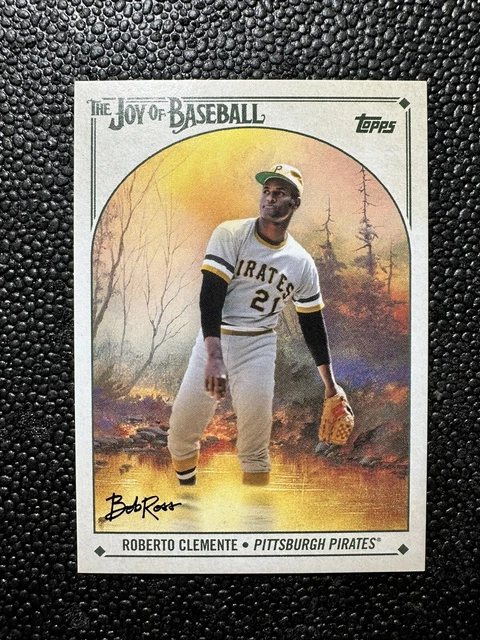 2023 TOPPS X Bob Ross la joie du baseball ROBERTO CLEMENTE #34 PIRATES ...