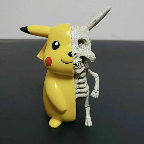 PIKACHU SKELETON DISSECTION PVC Figure Collectable ART Model Toy 4.3in ...