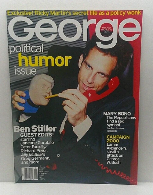 GEORGE MAGAZINE AOÛT 1999 Ben Stiller Janeane Garofalo Richard Pryor ...