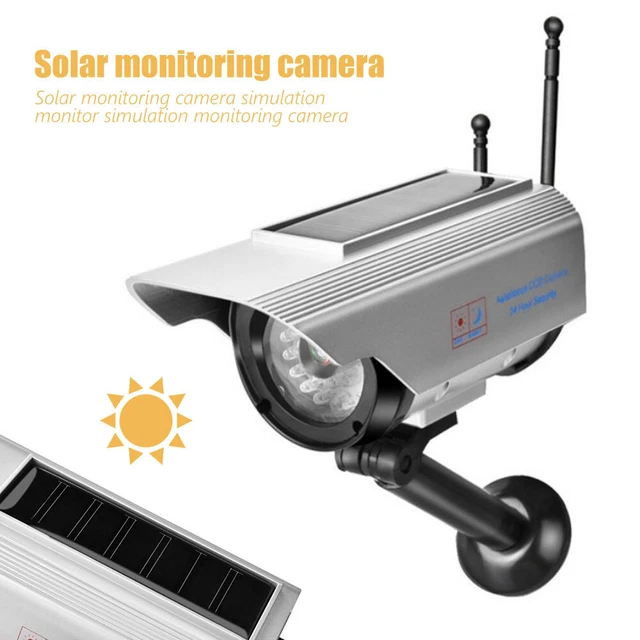 FAKE SECURITY CAMERA Solar Powered Dummy Surveillance Camera with 1 ...