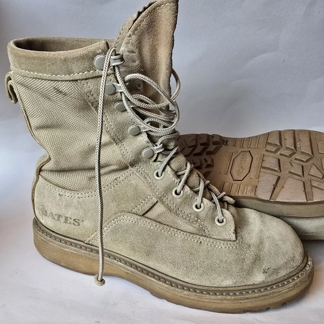 BATES GORE-TEX COMBAT Boots Vibram Sole Tan Suede 5W USGI Military ...