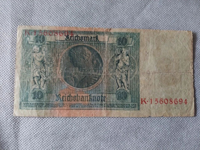 1929 GERMANY BANKNOTE 10 Reichsmark Paper Note German Money Europe Cash ...