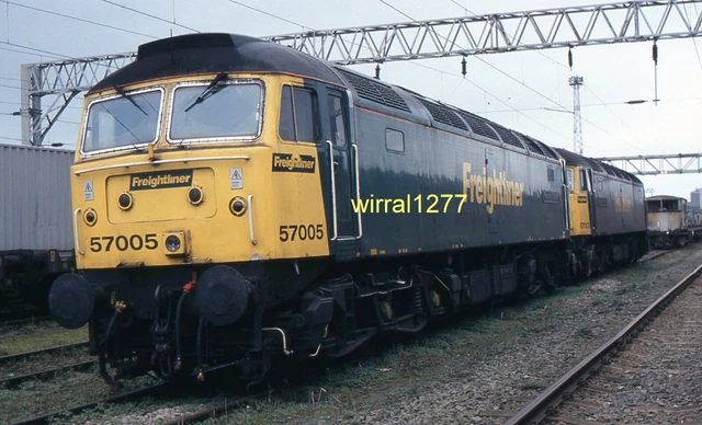 ORIGINAL RAILWAY SLIDE Class 57 57005 at Basford Hall , Crewe £3.99 ...
