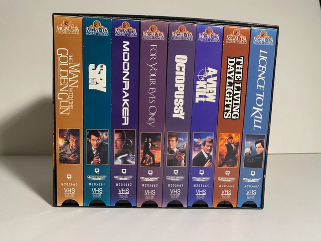 JAMES BOND 007 Collector's Set - 8 VHS Movies Deluxe Letterbox Edition £18.40 - PicClick UK