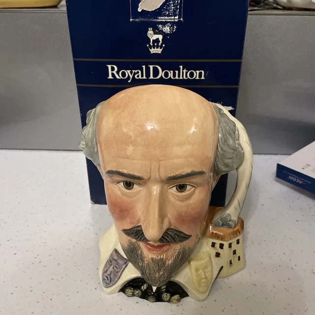 ROYAL DOULTON LARGE Character Toby Jug William Shakespeare D6689 Boxed ...
