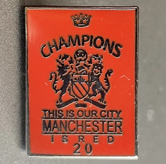 MANCHESTER UNITED FC Badge Champions This City Is Red Football Badge £3 ...
