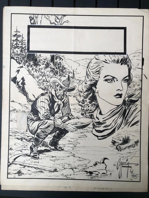 ORIGINAL ALBERTO BRECCIA, 1941, Titelillustration , Zeitschrift Tit ...