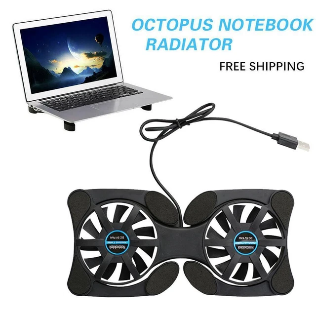 FOLDABLE MINI NOTEBOOK Cooler Laptop USB Double Cooling N5T1 Pad Stand ...