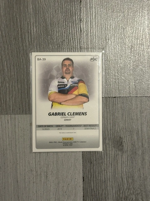 PANINI PDC WORLD Darts Championship 2026-Gabriel Clemens Cracked Ice £5 ...