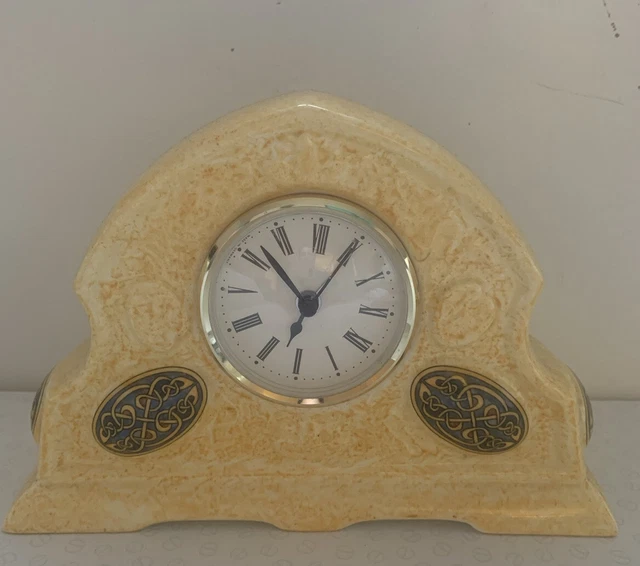 ROYAL TARA IRISH Bone China Irish Treasure Mantle Clock Rare Yellow £15 ...