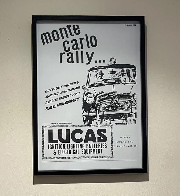 BMC AUSTIN MORRIS Mini Mk1 Cooper Monte Carlo Winner Lucas Garage ...