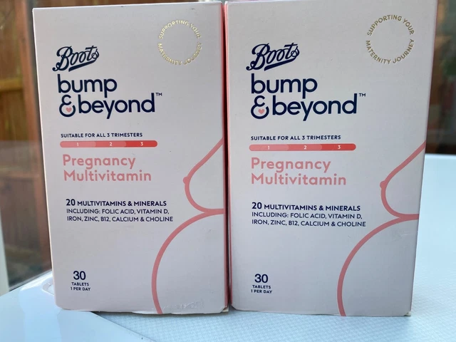 PREGNANCY MULTIVITAMIN OMEGA 3 +6 Boots bump and beyond 2 X 30 tablets ...